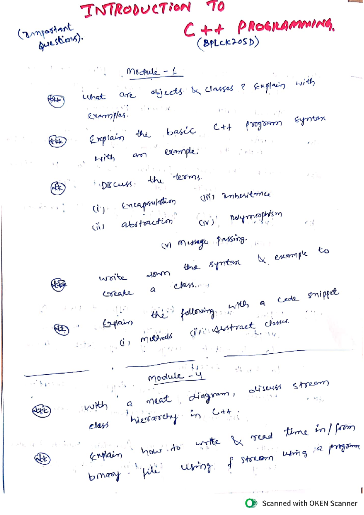 Important questions bplck 205d - INTRODUCTION TO comportant C PROGRAMMING. questions ...