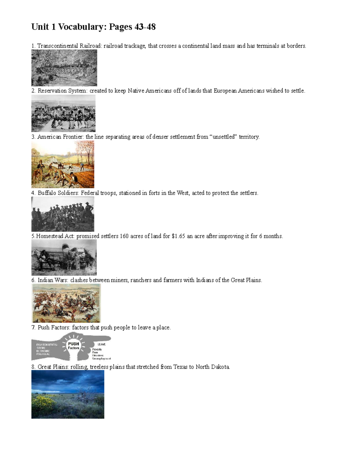 Unit 1 Chapter 2 Vocabulary Pages 43-48 - Unit 1 Vocabulary: Pages 43 ...