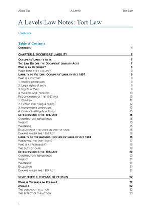 AS Levels Law Notes - Alicia Tan AS Levels English Legal System AS ...