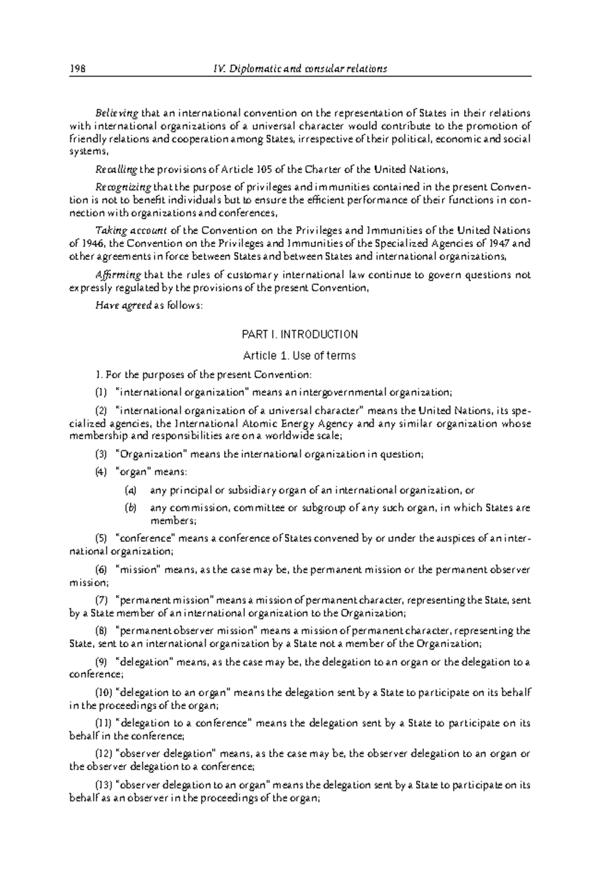 Book 1-72 - n/a - 198 IV. Diplomatic and consular relations Believing ...