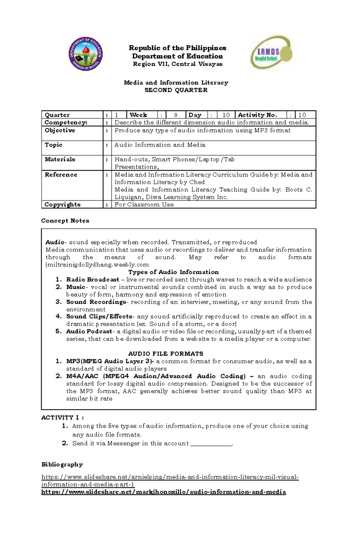 SHS Media Information Literacy Q2 Wk8 Day10 - Media and Information ...