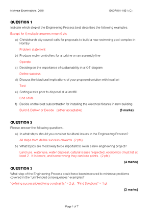 ENGR101 Assignment 3 Catapult sample report 2023 - Foundations of Engineering - UCNZ - Studocu
