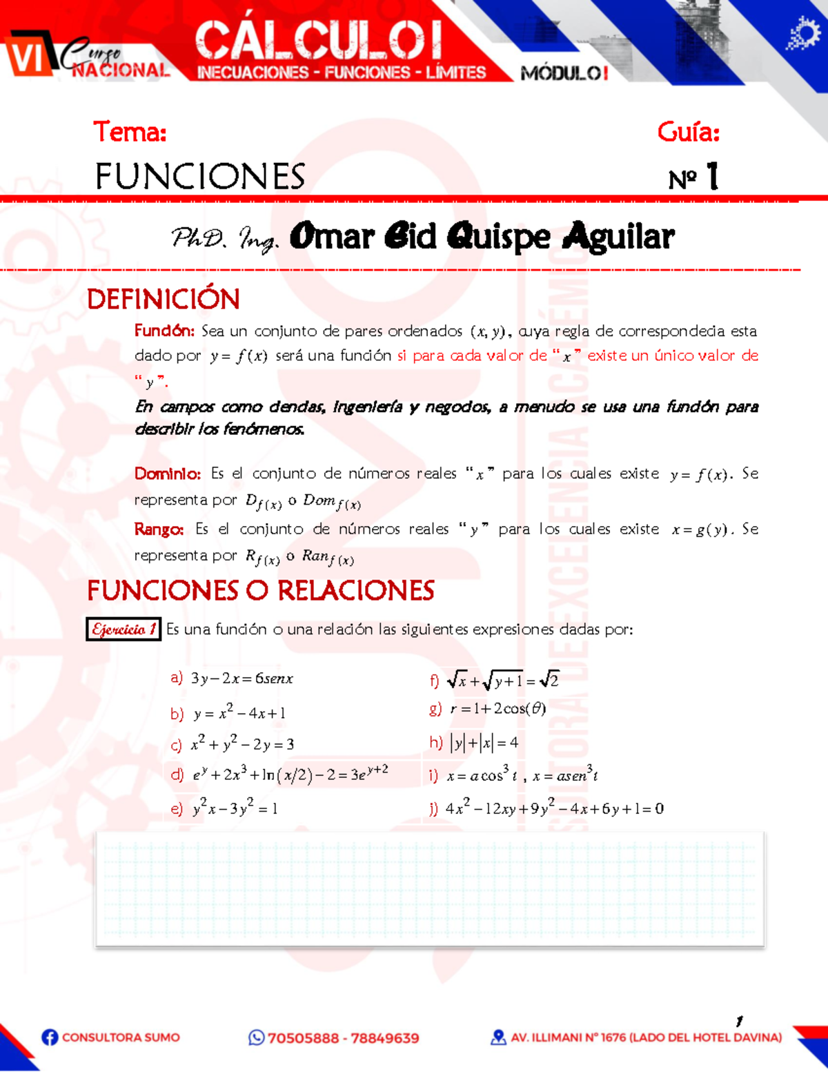 Funciones Práctica 1 - PRACTICA ING OMAR - 1 Tema: GuÌa: FUNCIONES N∫ 1 ...