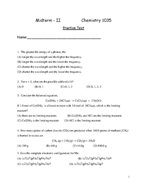 Chem-1035 Week-4 14th Sep 2022 Lecture - CHEM 3301 - Chem-1035: Week-4 ...