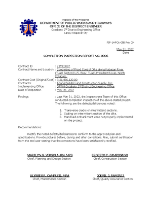 Memo 097.7 100722 Conduct of Written Examination for DPWH Laboratory ...