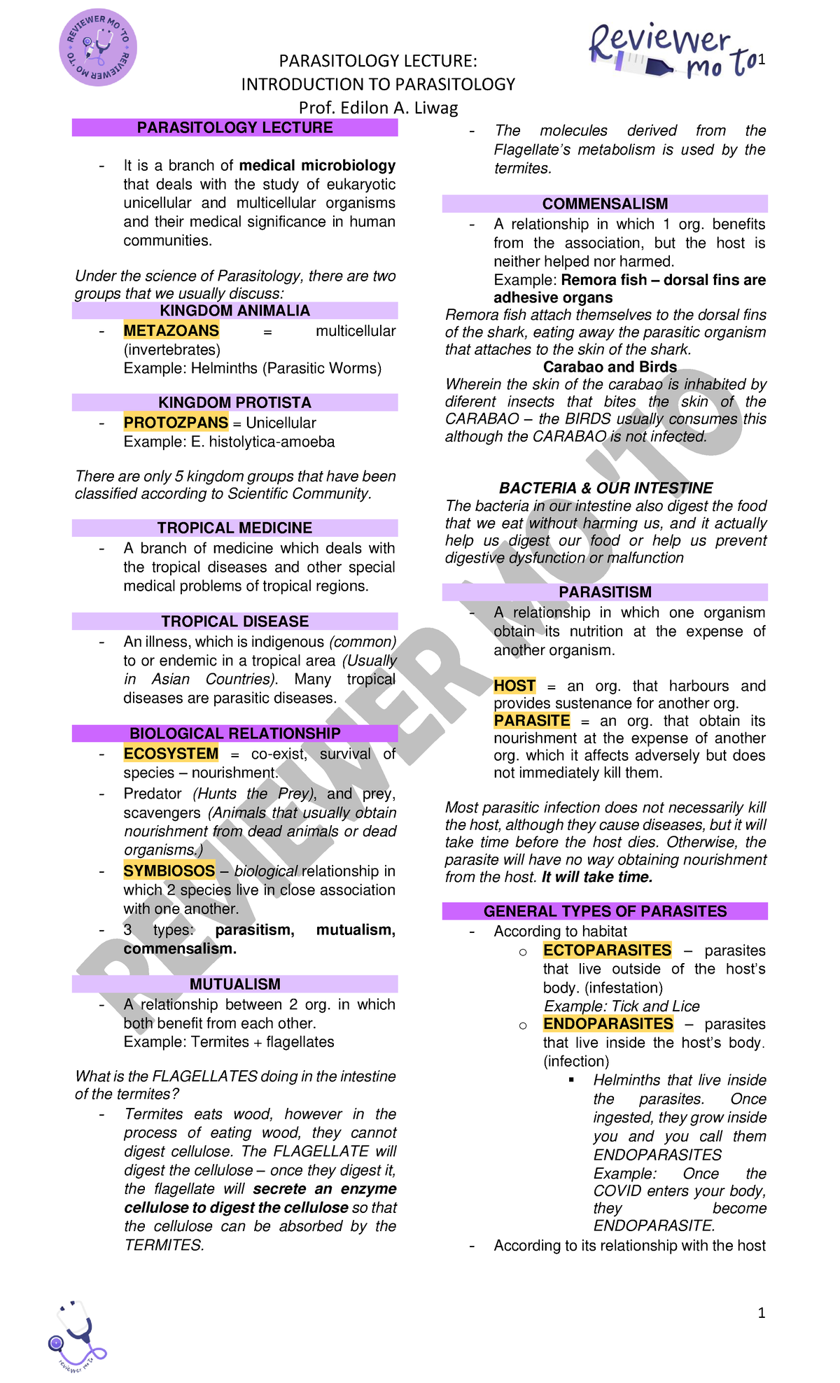 PARA - This is for you to learn the introduction for parasitology and ...