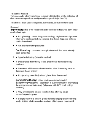 Behavioral Statistics notes - Office: 3152 Liberal Arts Office hours: M ...
