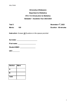 Tutorial 1.pdf STA 121 - covers the whole syllabus - Elements of Probability - Studocu