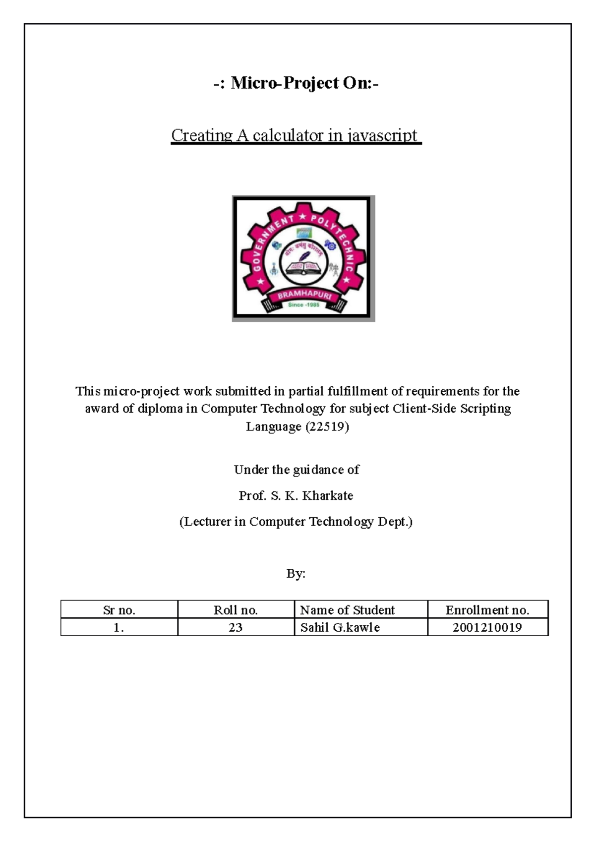 css css css css css -: Micro-Project On:- Creating A calculator in ...