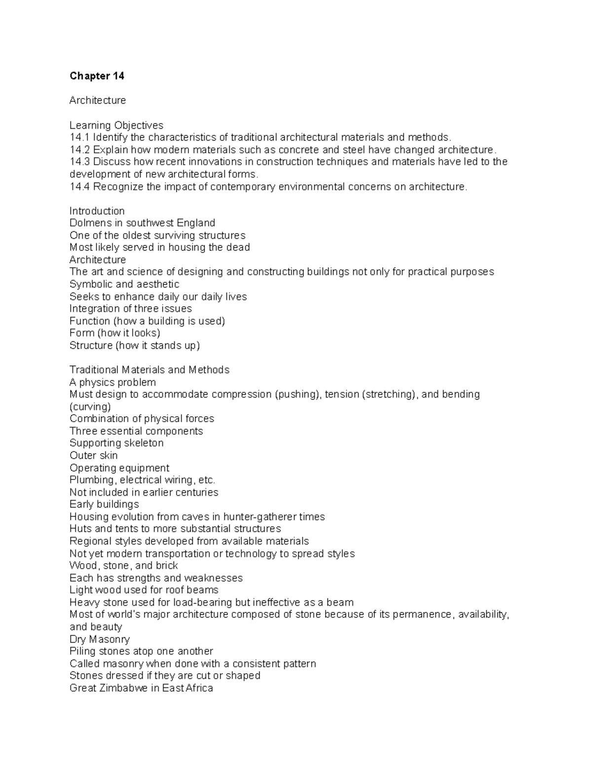 Chapter 14 - Lecture notes 14 - Chapter 14 Architecture Learning ...