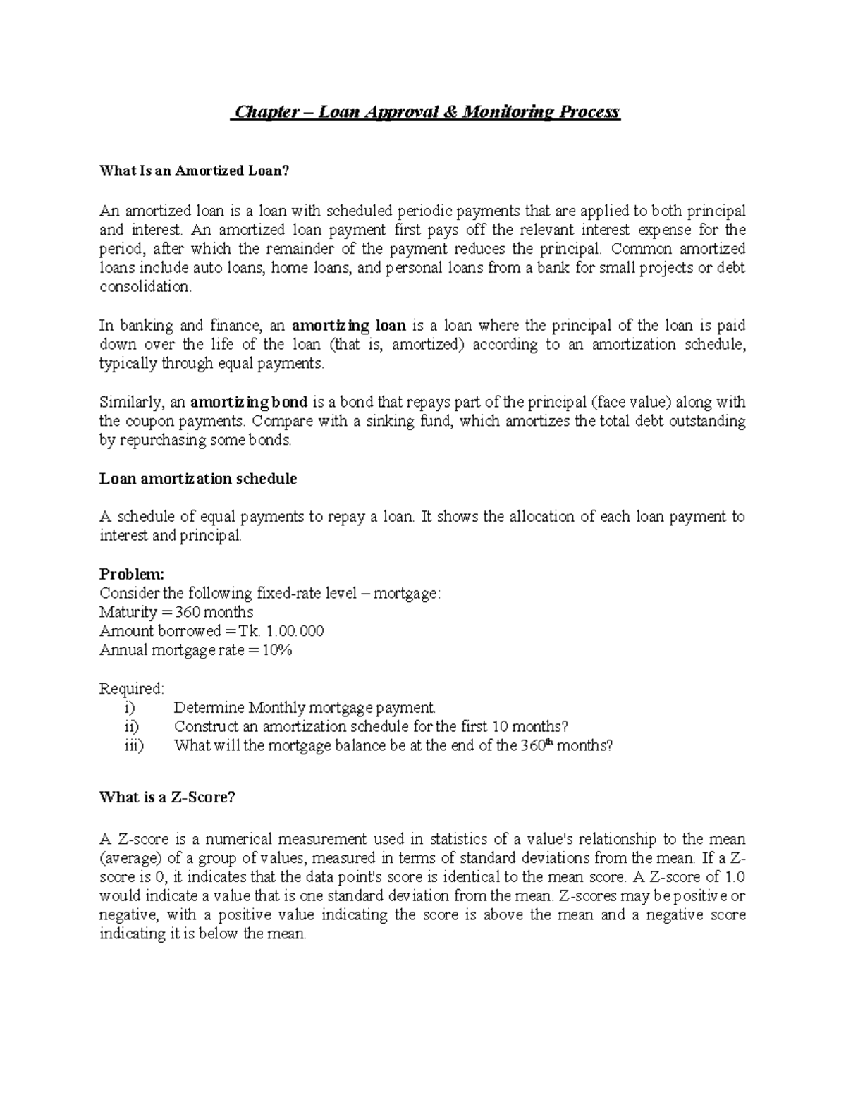 Loan approval & monitoring process - Chapter – Loan Approval ...