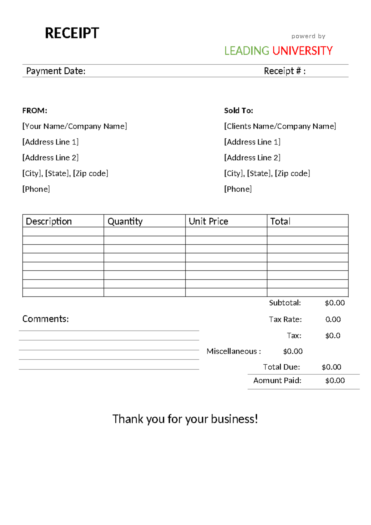Receiptpowerd by Leading University - RECEIPT powerd by LEADING ...