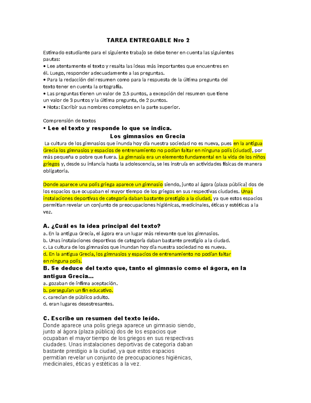 Tarea Entregable Nro 2 Miguel - TAREA ENTREGABLE Nro 2 Estimado estudiante para el siguiente ...
