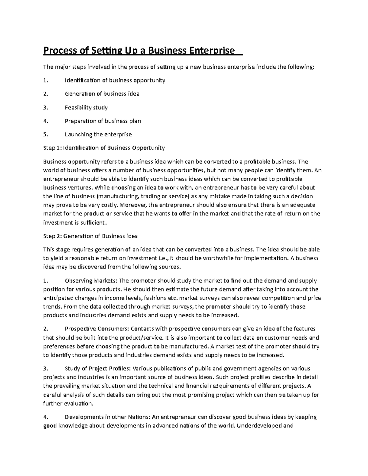 Process of setting up business - Process of Setting Up a Business ...