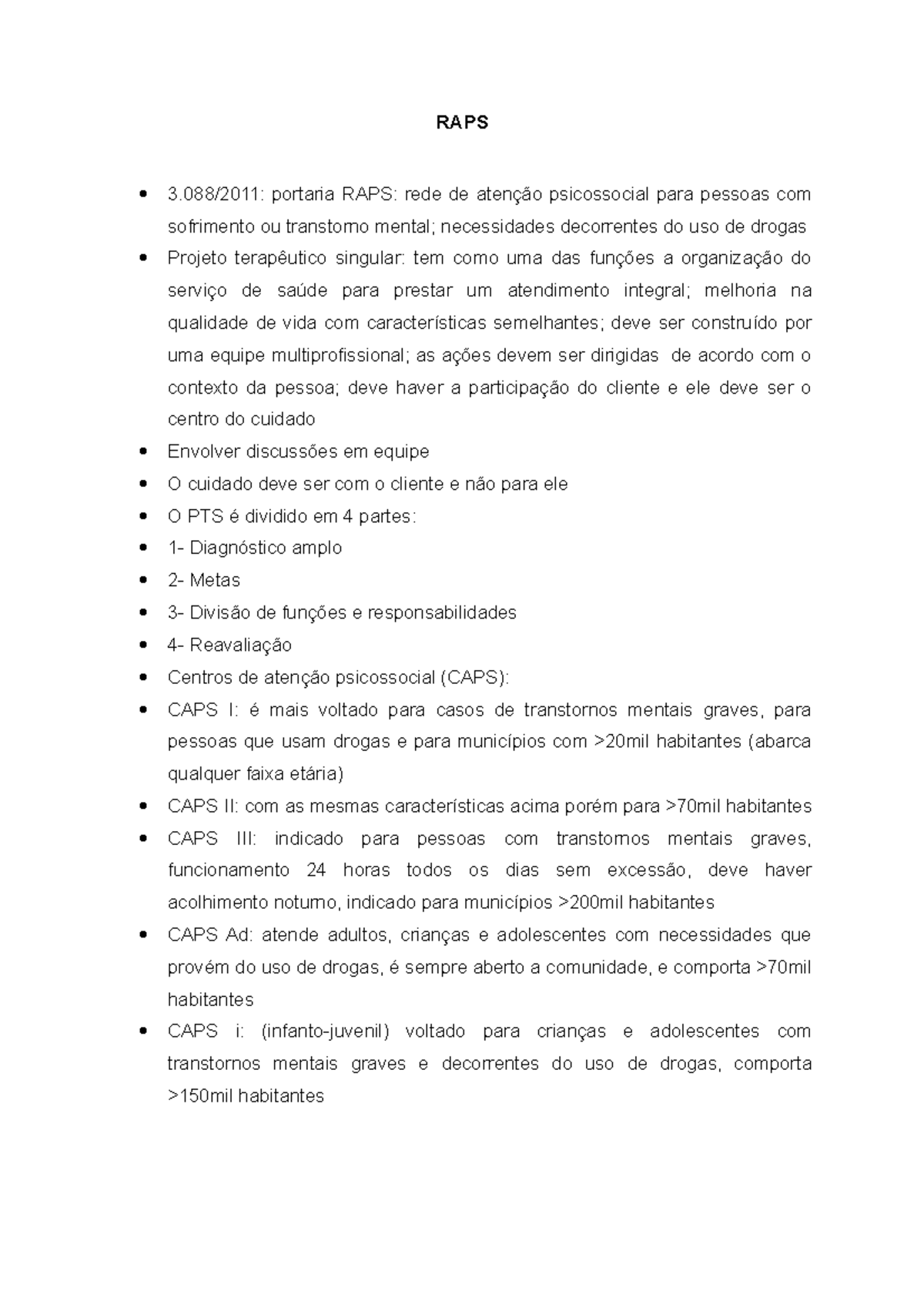 RAPS, PTS E CAPS - o que são - RAPS 3/2011: portaria RAPS: rede de ...