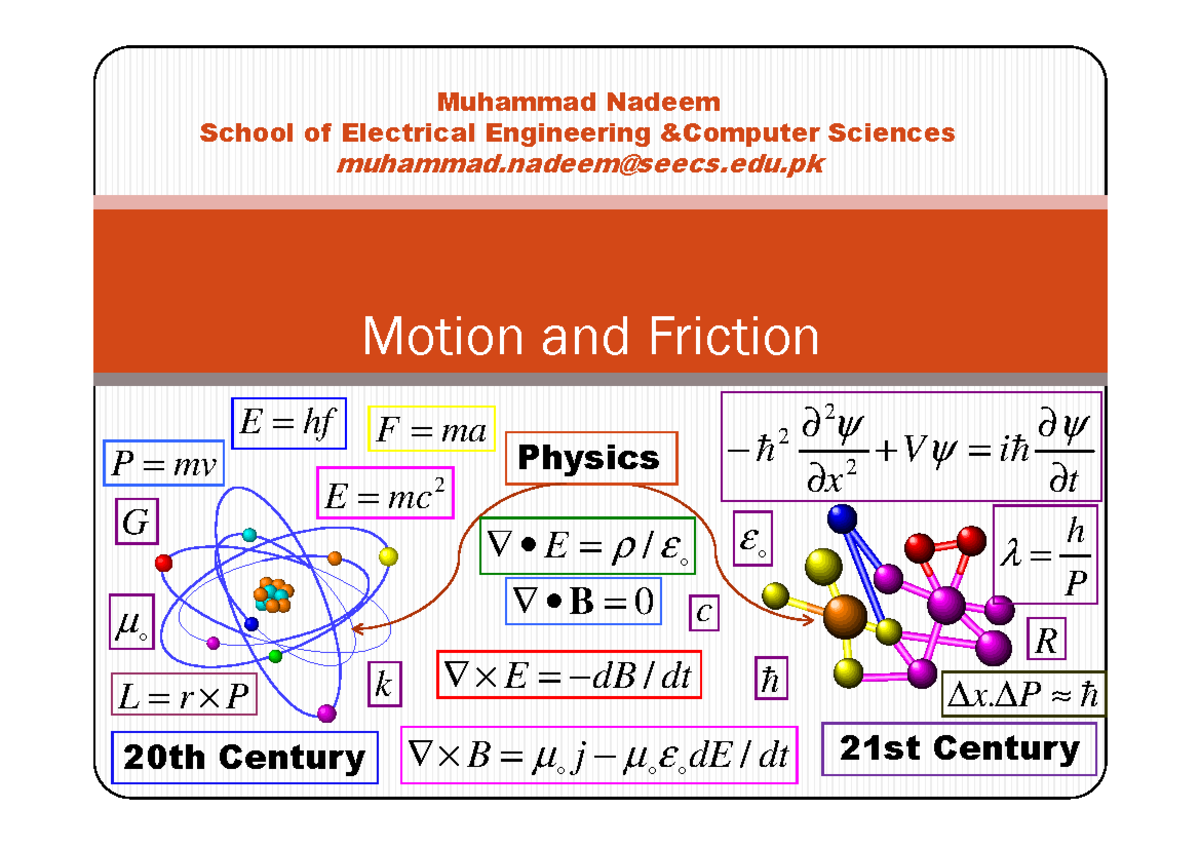 Motion and Friction - Lecture notes 1 - F - Studocu