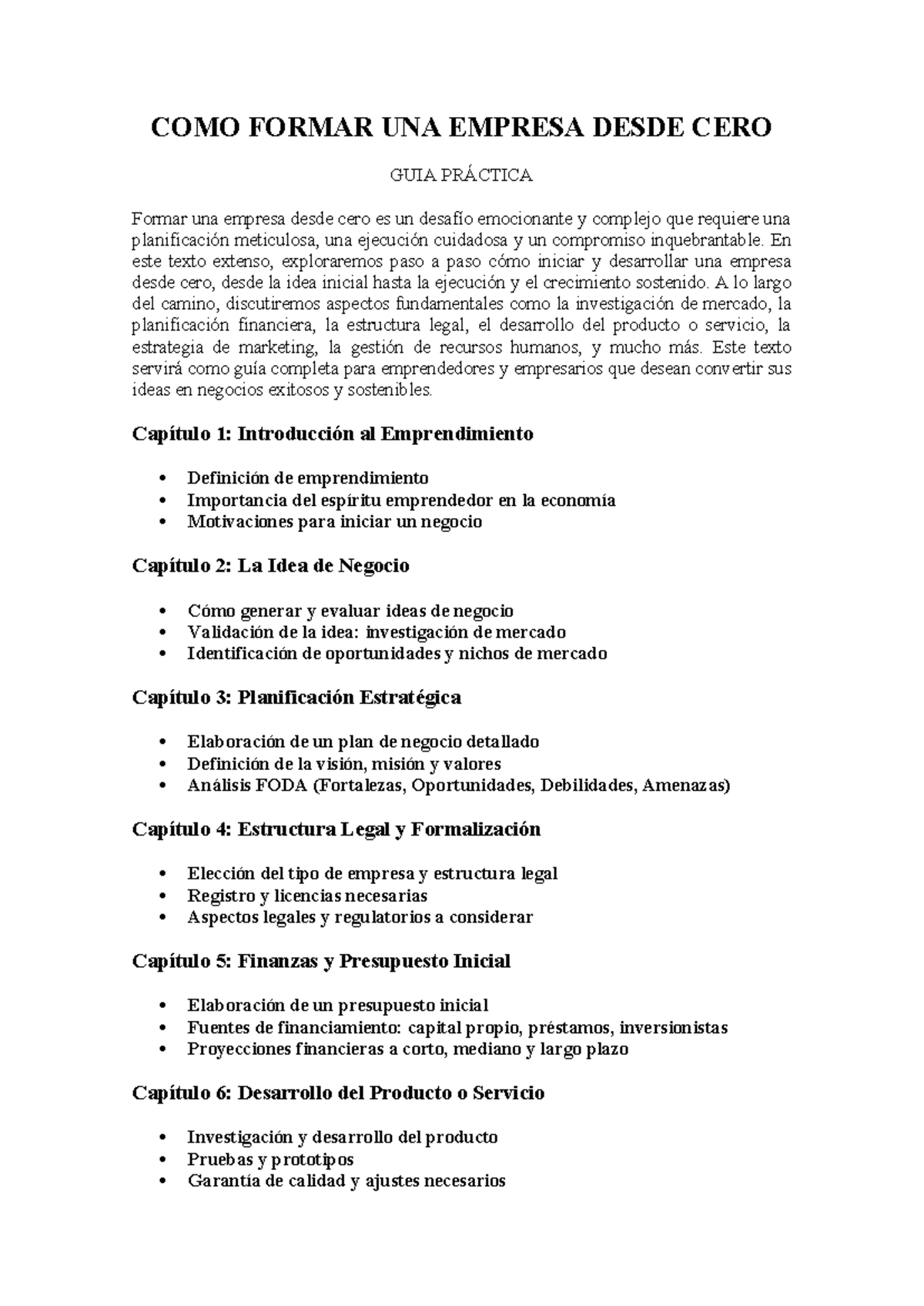COMO Formar UNA Empresa Desde CERO - COMO FORMAR UNA EMPRESA DESDE CERO GUIA PRÁCTICA Formar una ...