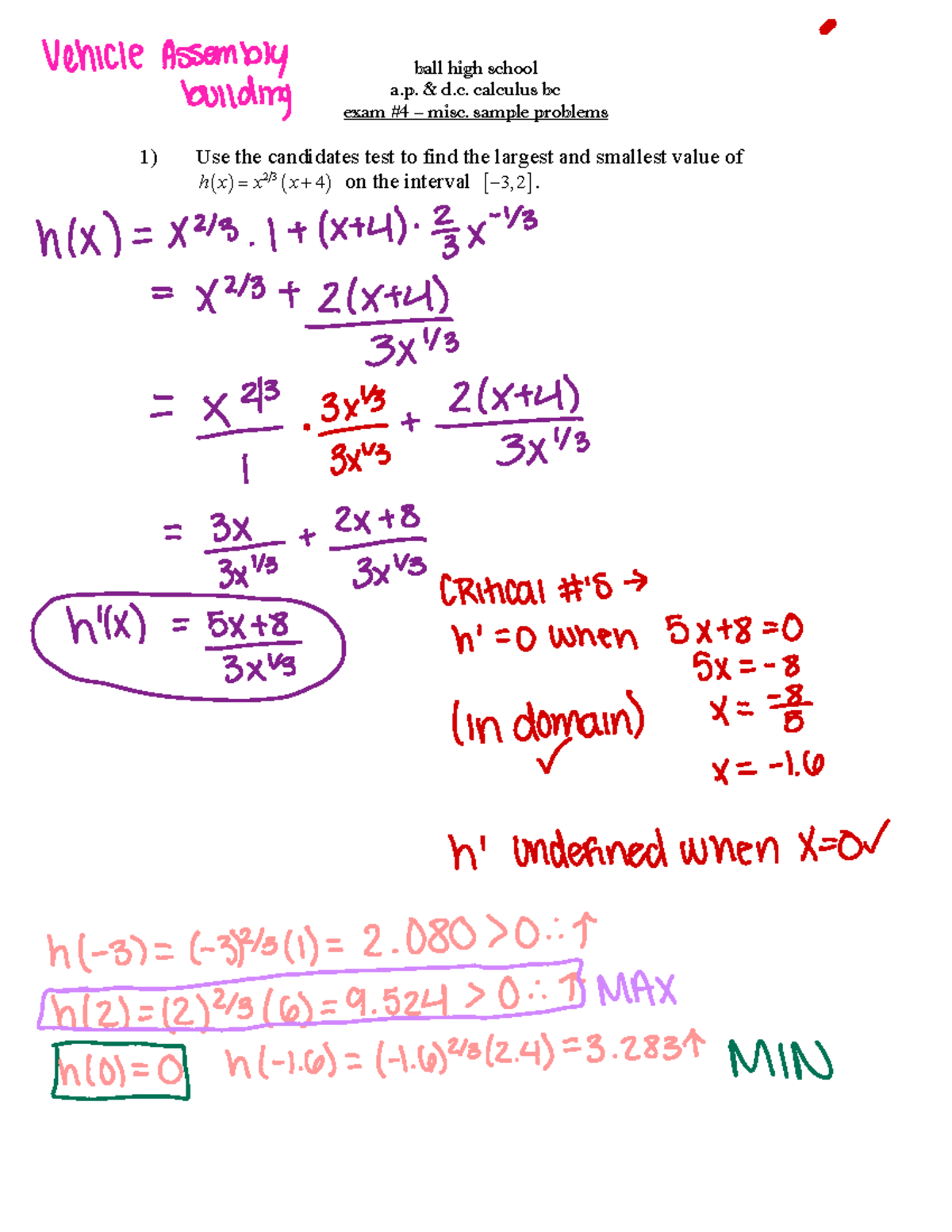 Calculus BC Exam Sample Problems - Studocu
