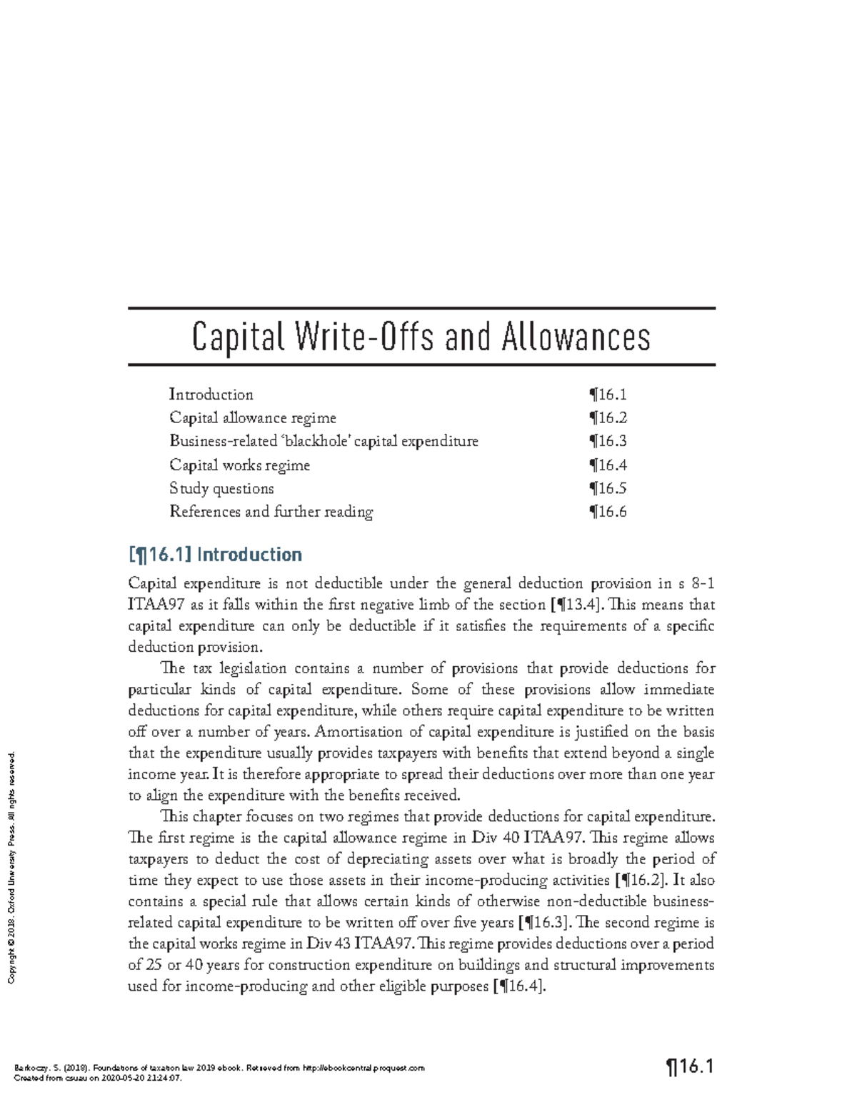 Capital write off and allowance - ¶16. Capital Write-Offs and ...