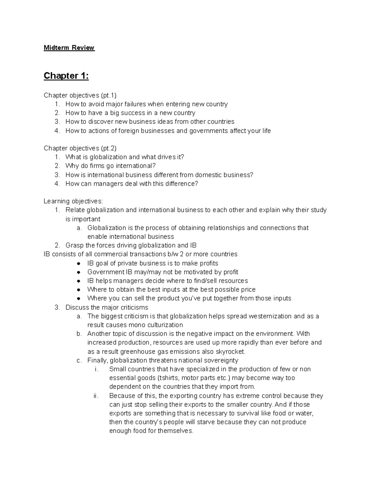 D270 midterm - Midterm Review Chapter 1: Chapter objectives (pt) 1. How to avoid major failures ...