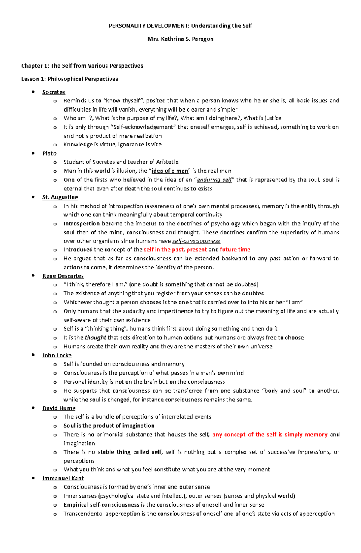 Perdev - Practice materials needed - PERSONALITY DEVELOPMENT ...