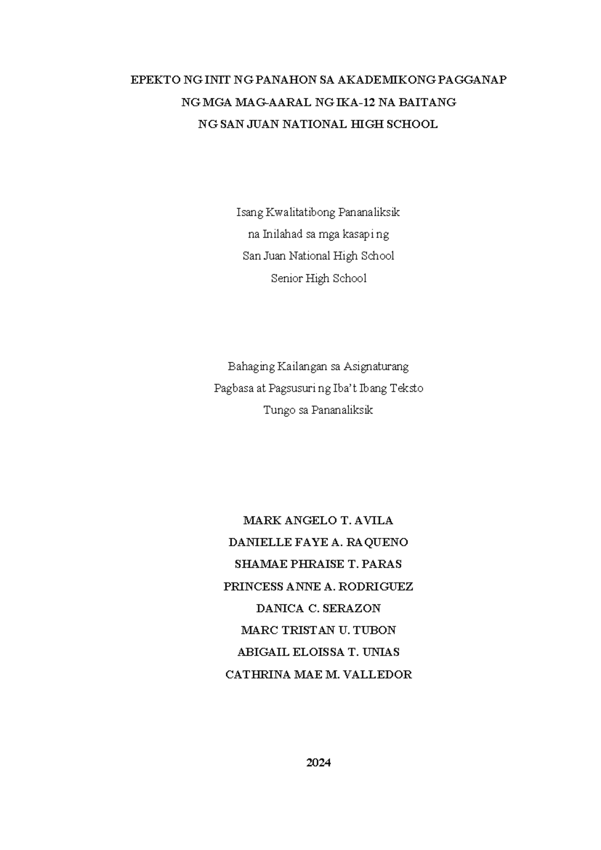 (EDIT 4) Epekto-NG-INIT-NG- Panahon-SA- Akademikong- Pagganap-NG-MGA-MAG- Aaral - EPEKTO NG INIT ...