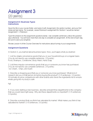 Assignment 2 - EL5732 - Assignment 2 (20 points) Assignment 2: Costs ...