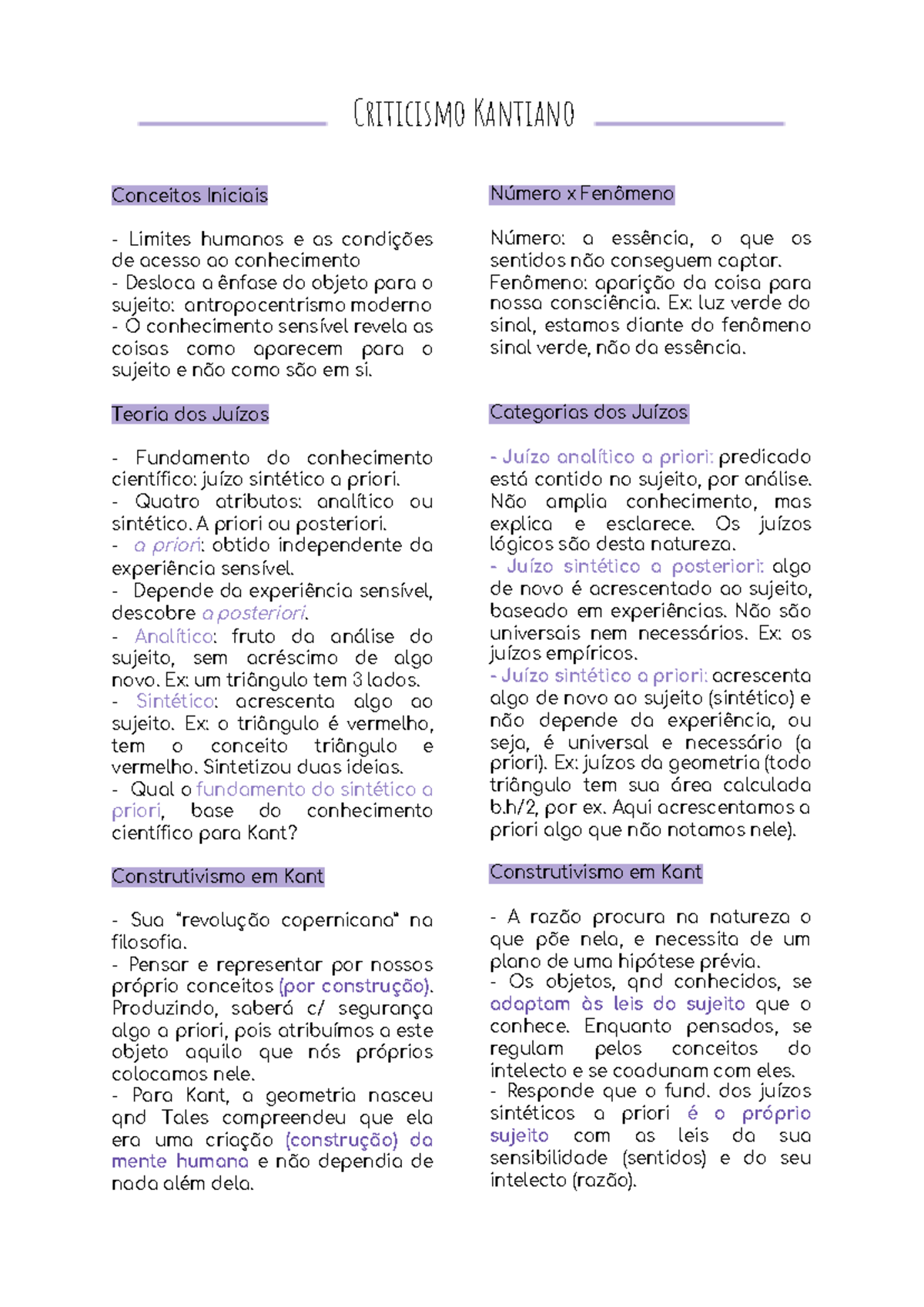 4. Kant - Resumo sobre o criticismo de Kant - Criticismo Kantiano ...