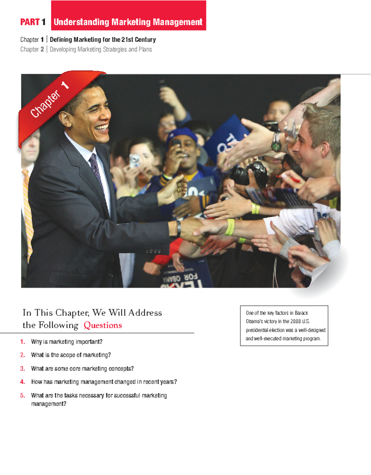 Chapter 1 - marketing management - Chapter 1 ####### In This Chapter ...