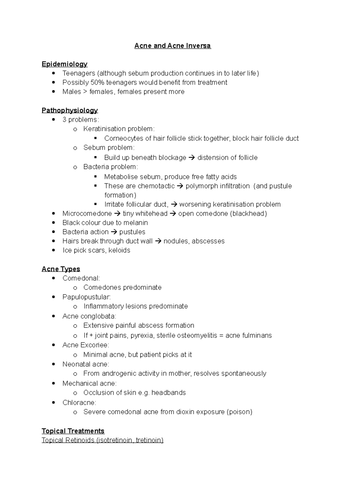 Acne and Acne Inversa Summary - Acne and Acne Inversa Epidemiology ...