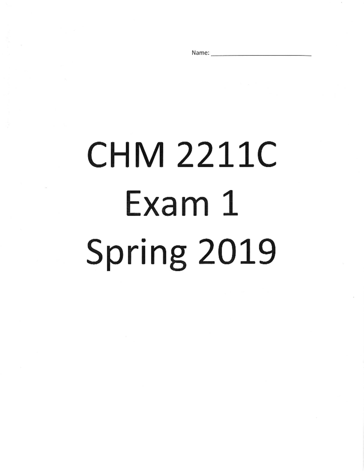 CHM2211C Exam Keys SP 19 - CHM 2211L - Studocu