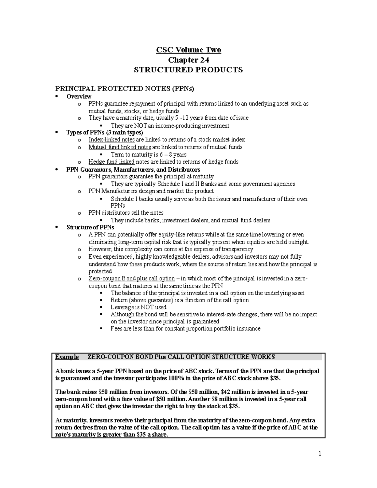 CSC Volume 2 (ch 24) New - CSC Volume Two Chapter 24 STRUCTURED ...
