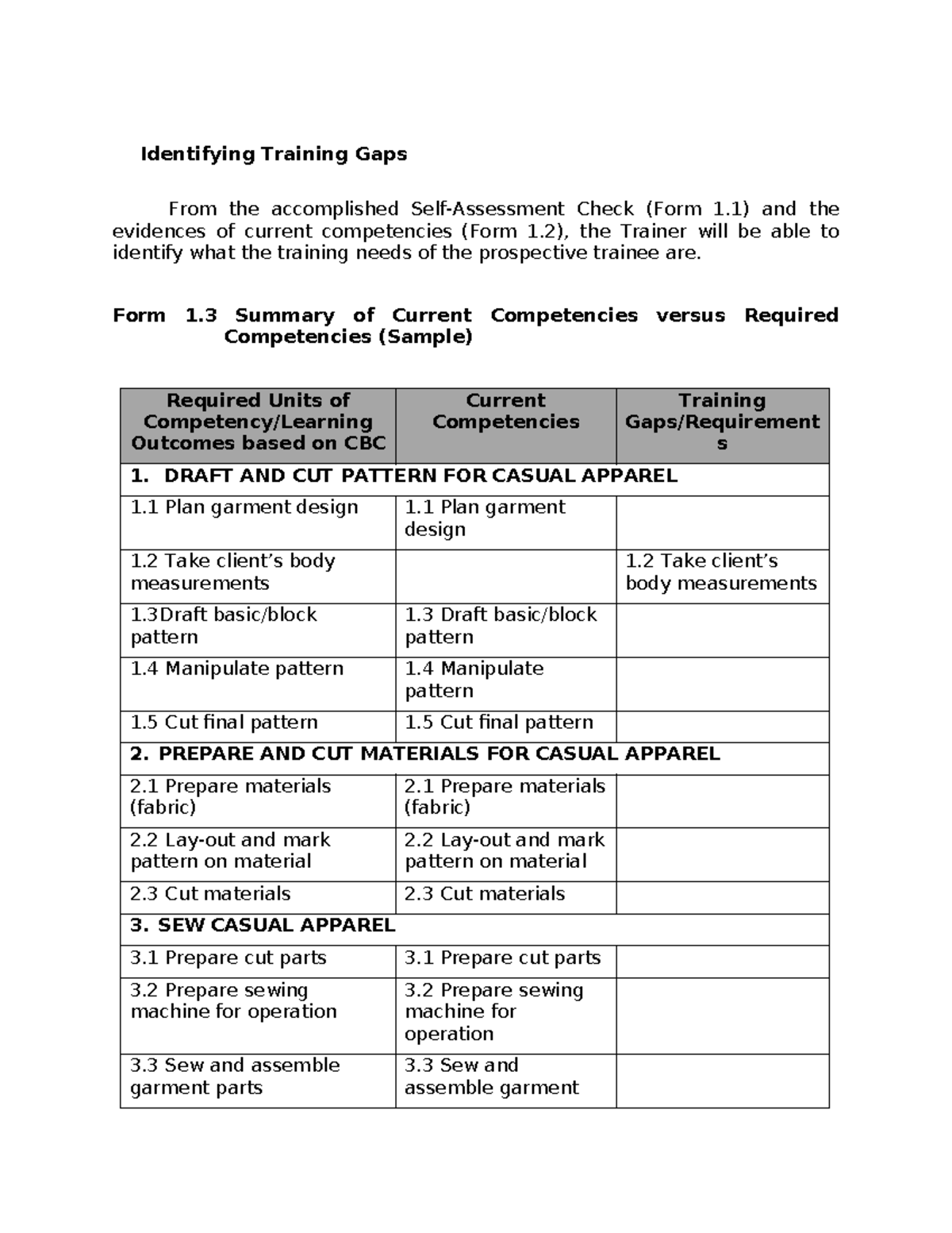 3. Identifying Training Gaps, Needs - Identifying Training Gaps From ...