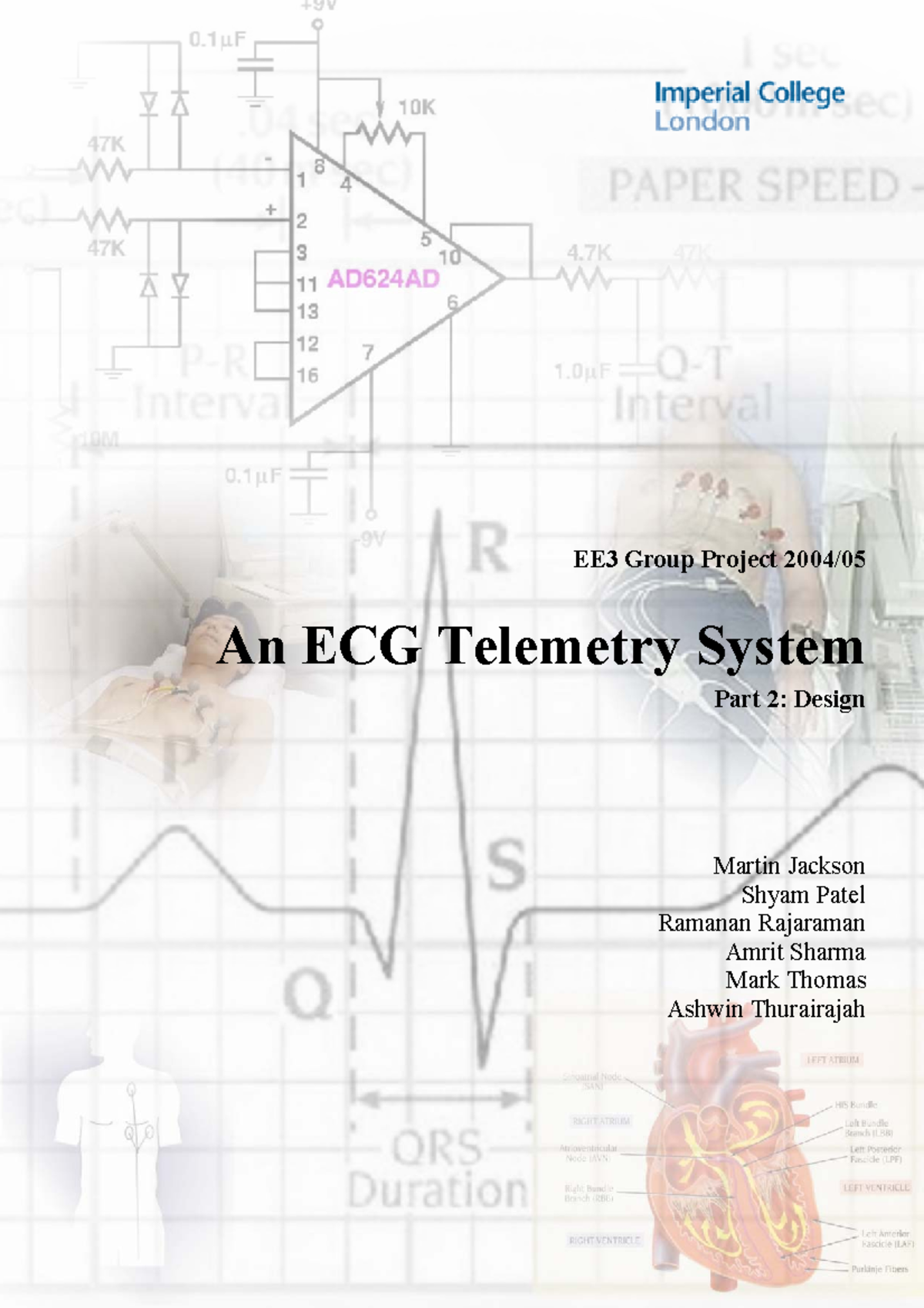 ECG Monitor Part 2 v2 - Report - EE3 Group Project 2004/ An ECG ...