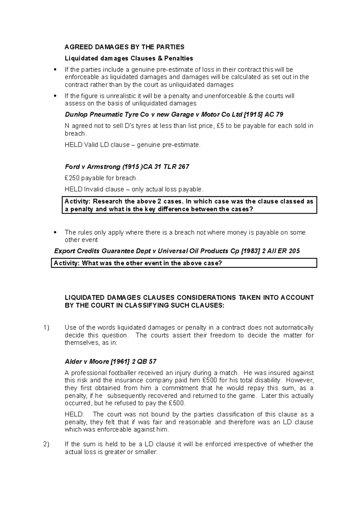 REmediesliqcams-1 - notes - AGREED DAMAGES BY THE PARTIES Liquidated ...