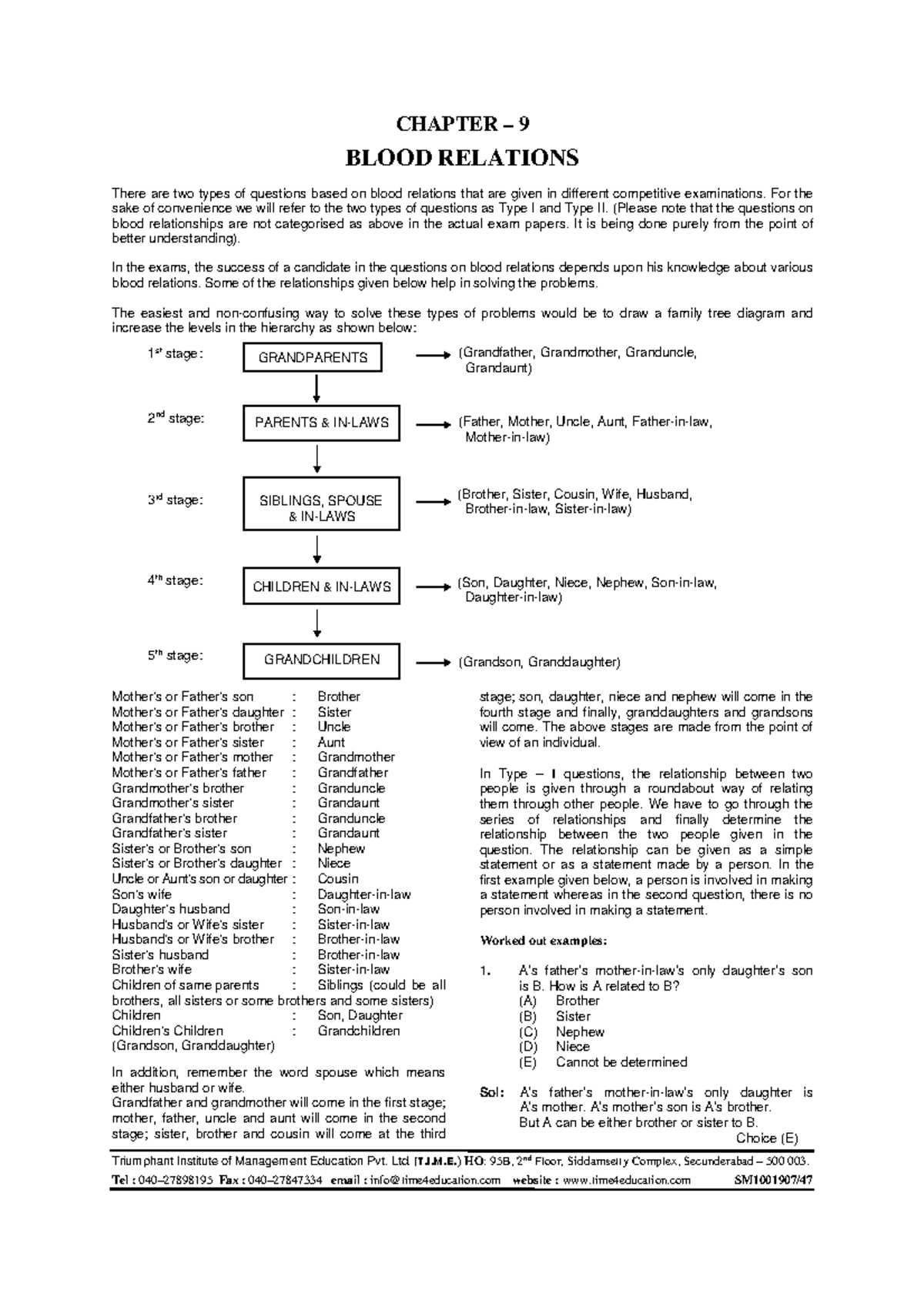 Chapter-9(Blood Relations) - Triumphant Institute of Management ...