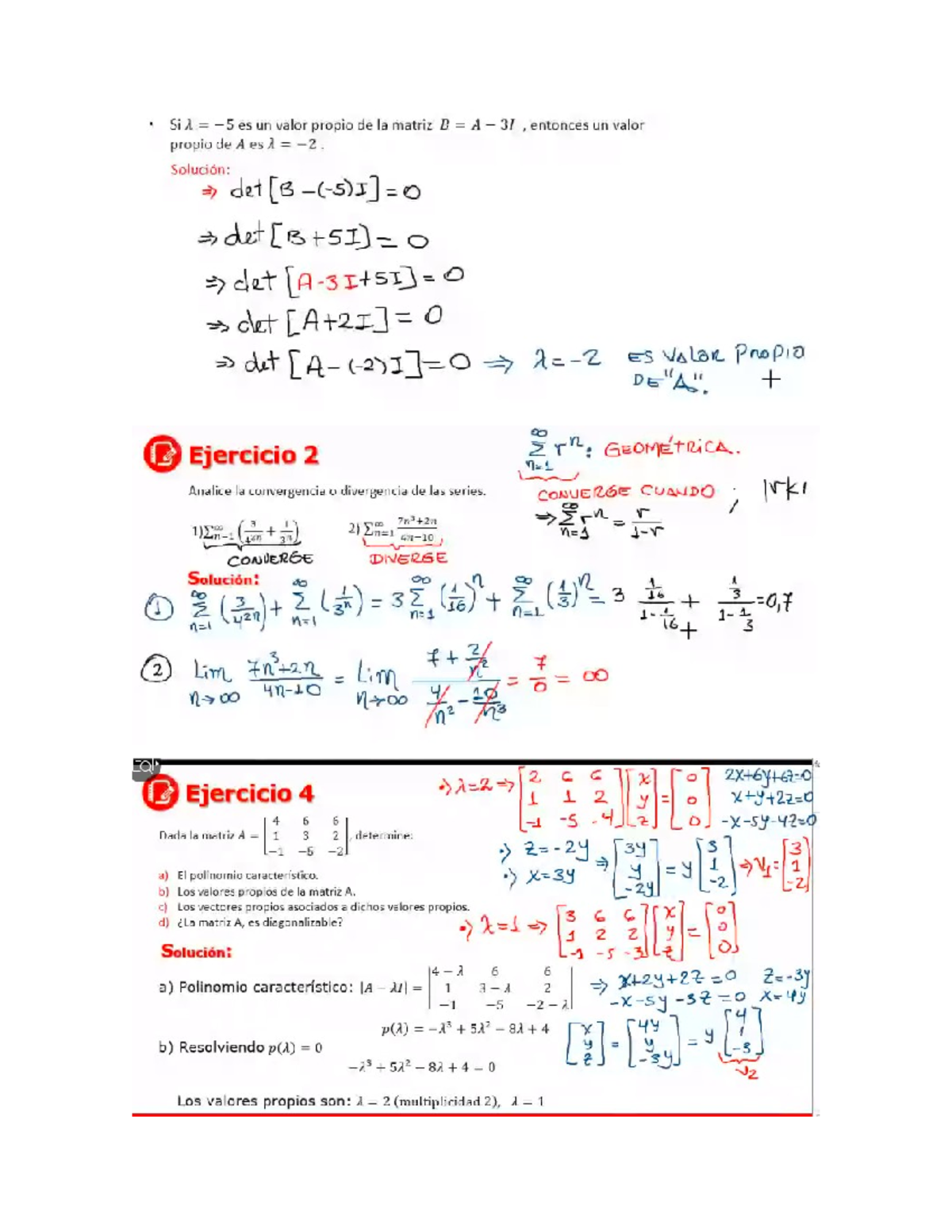 PC3 - Banco de ejercicios - Ecuaciones Diferenciales y Algebra Lineal - Studocu