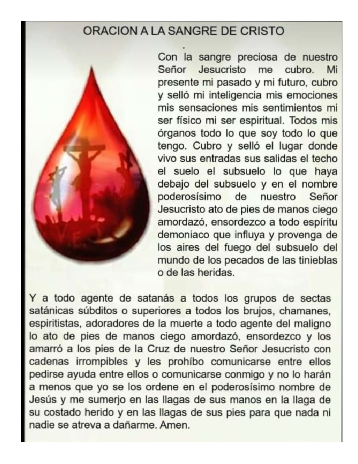 Oracion a la sangre de cristo - Religión - Studocu