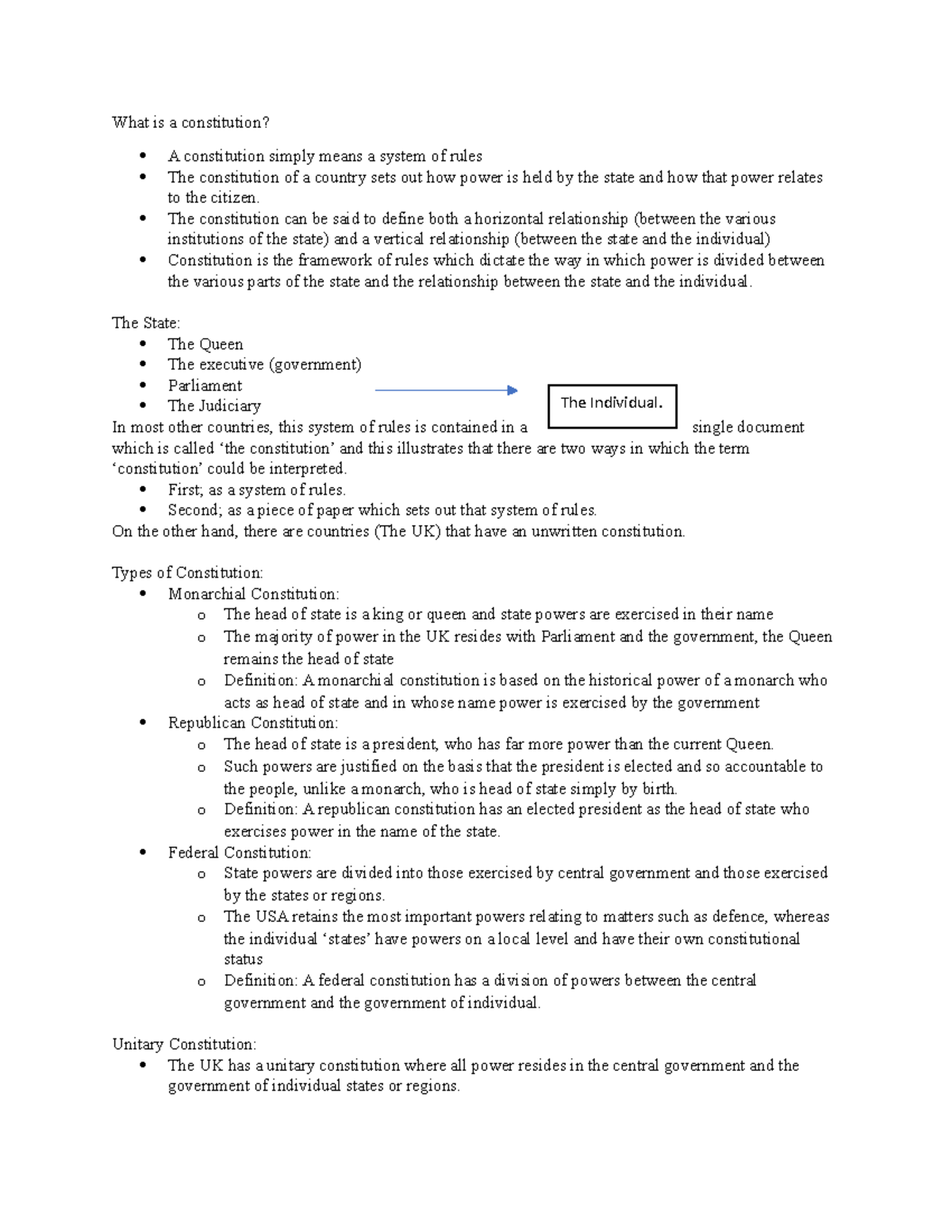 Constitutional Summary - What is a constitution? A constitution simply ...