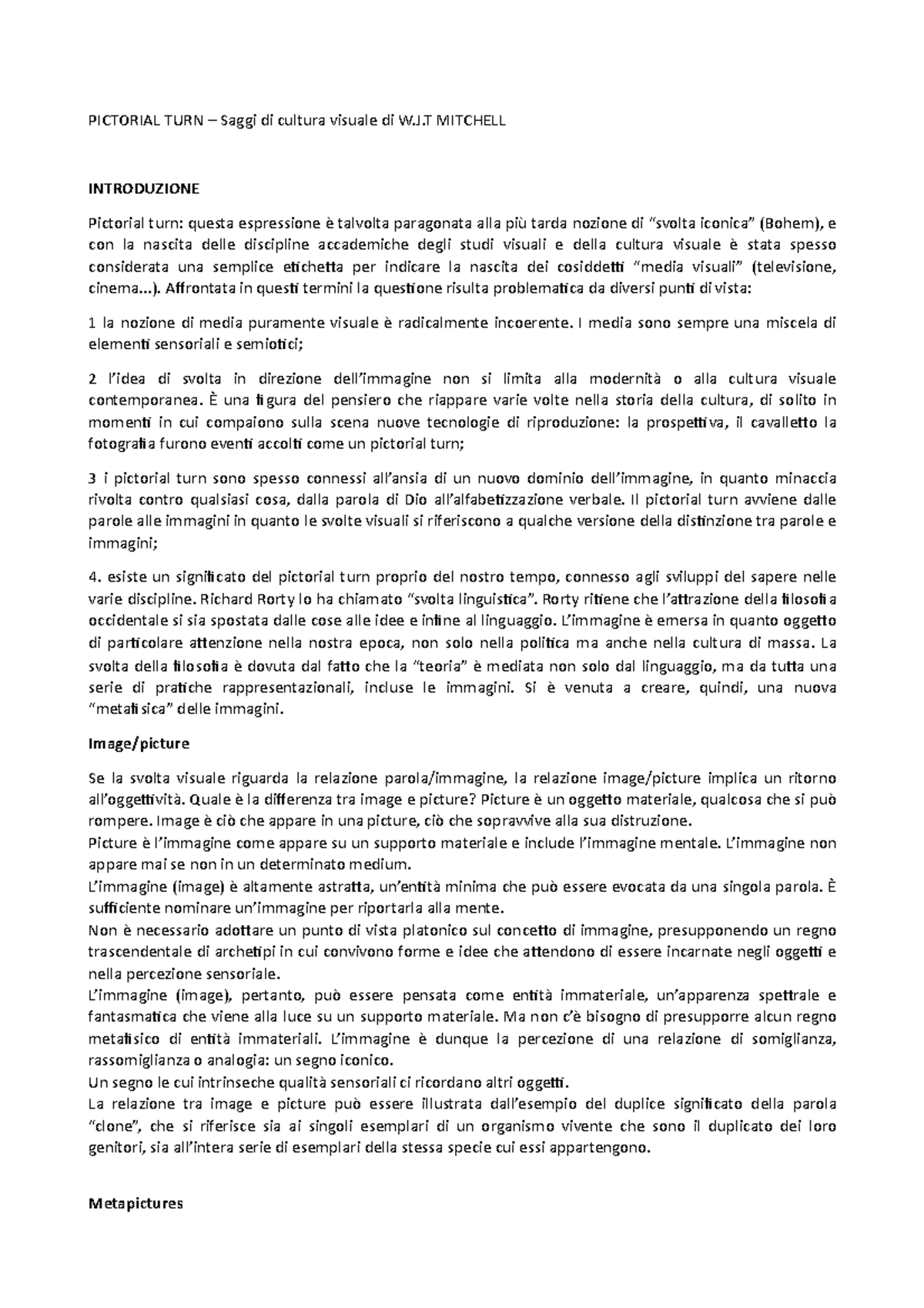 Pictorial turn - Mitchell - PICTORIAL TURN – Saggi di cultura visuale ...