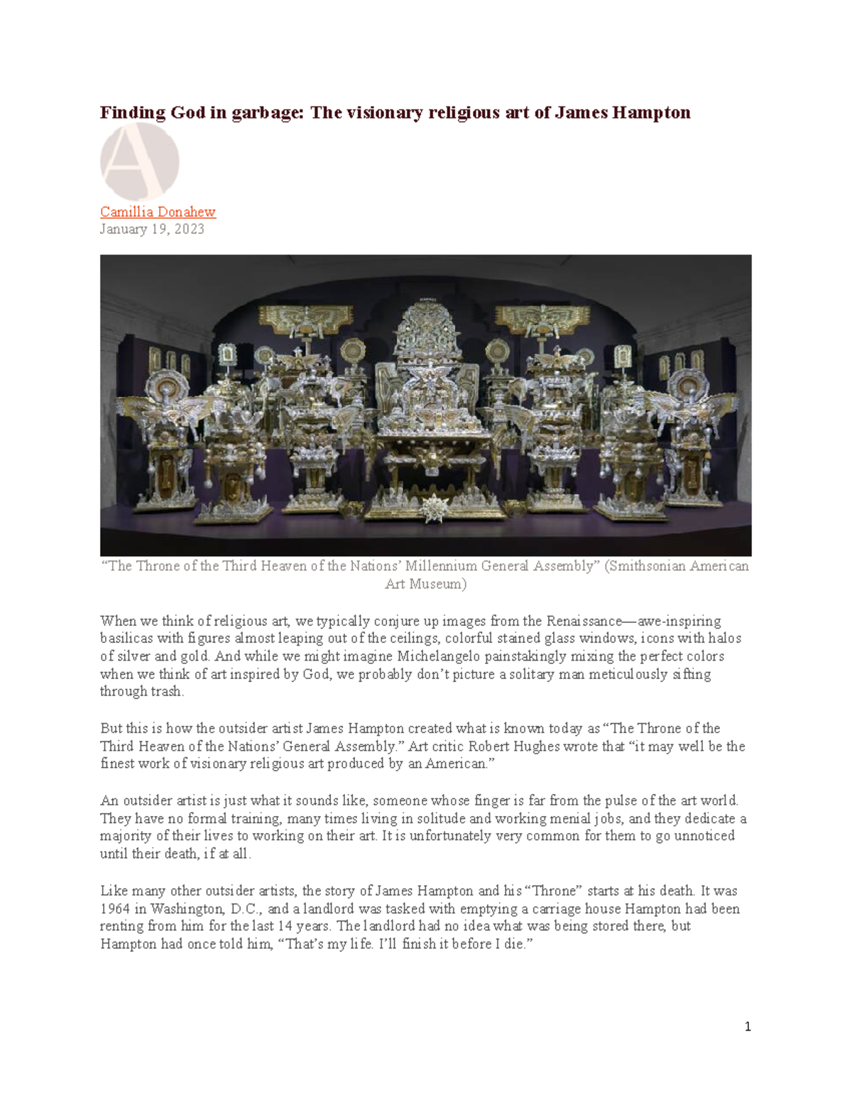 3 Finding God in garbage - And while we might imagine Michelangelo ...