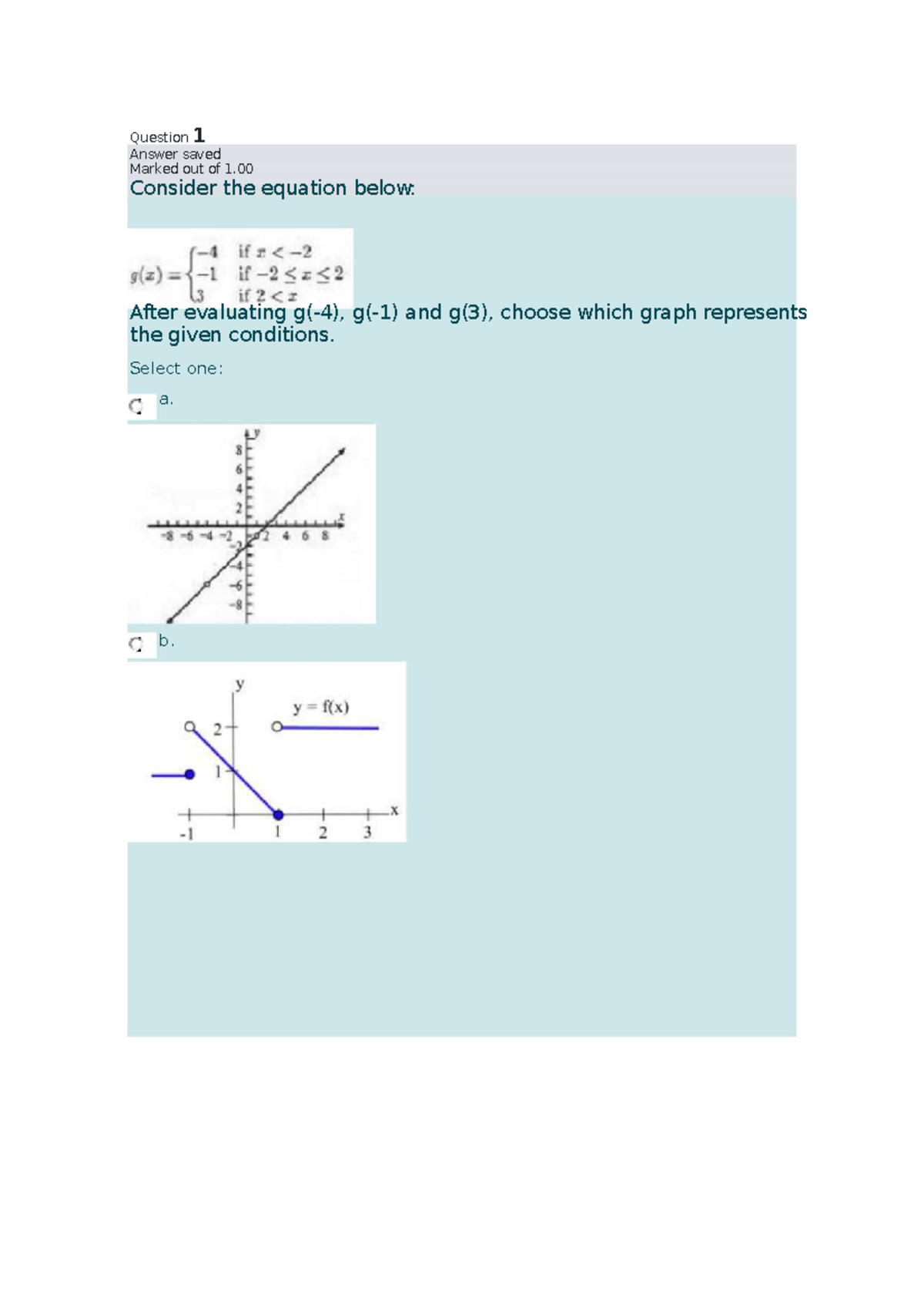 Math6100-calculus-1-midterm-exam compress - Question 1 Answer saved Marked out of 1. Consider ...