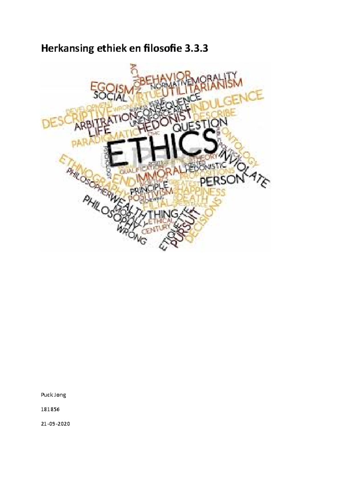 Herkansing ethiek en filosofie 3 - Puck Jong 181856 21-09- Voorwoord ...