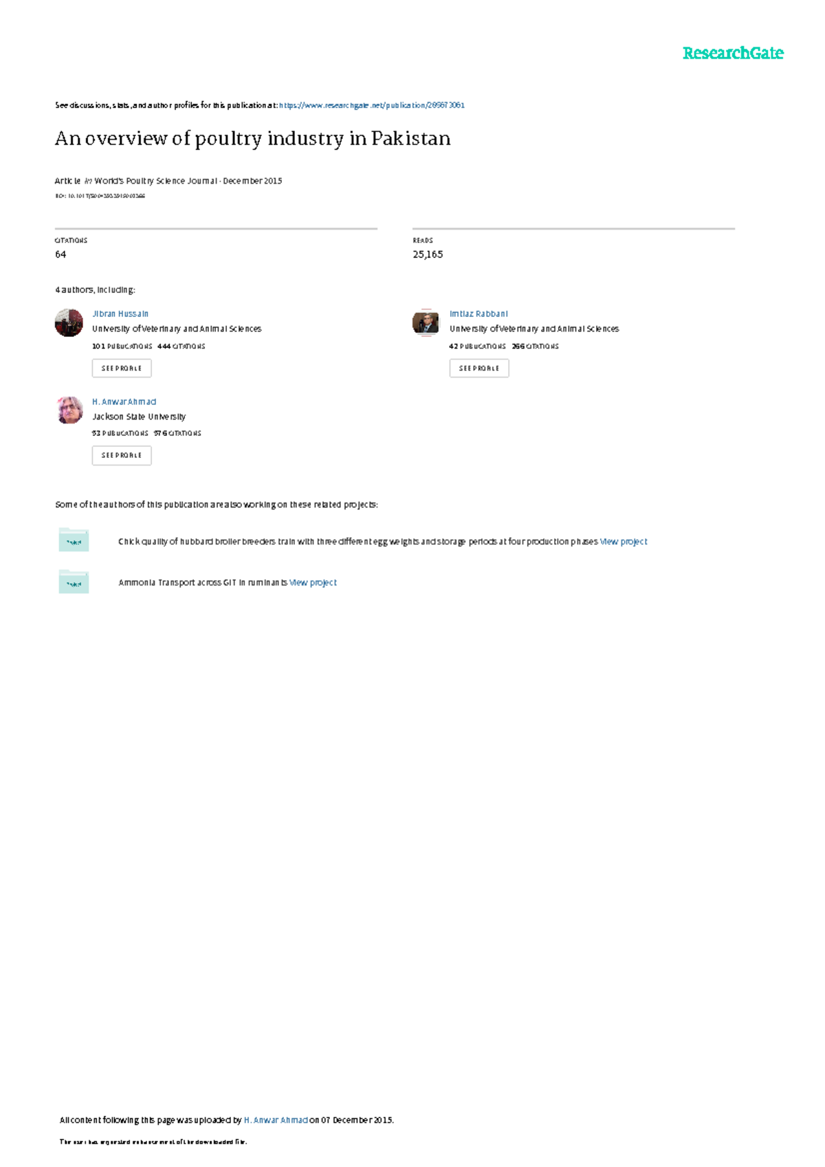 WPSA Poultry Industry Rreview Dec15 - See discussions, stats, and ...