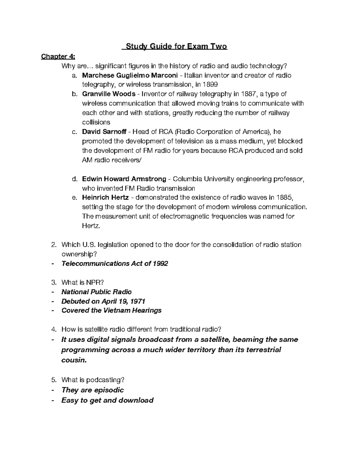 JREM 175 Exam 2 Study Guide - Study Guide for Exam Two Chapter 4: Why ...
