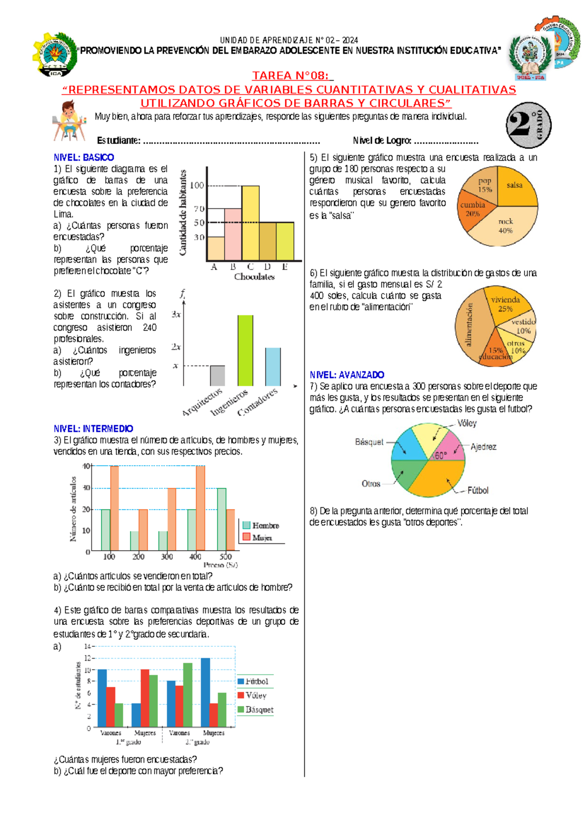 Tarea 8-2DO-UA2-2024 - UNIDAD DE APRENDIZAJE N° 02 – 2024 “PROMOVIENDO LA PREVENCIÓN DEL ...