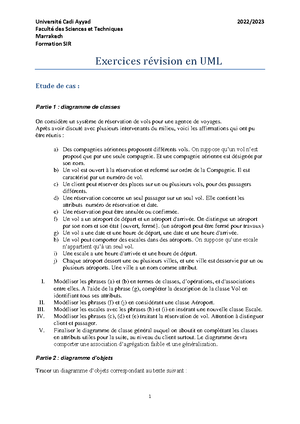 TP3 - OCL - Cours et exercices de UML - Université Cadi Ayyad 2022 ...