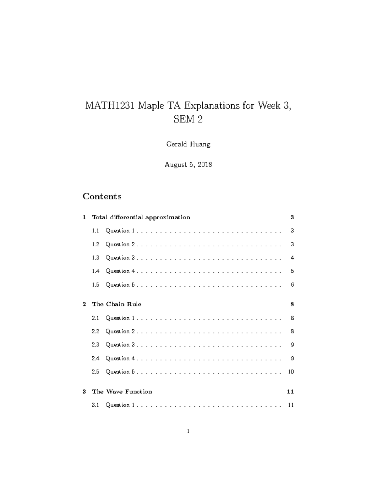 Week 3 - Maple TA Explanations - MATH1231 Maple TA Explanations for ...