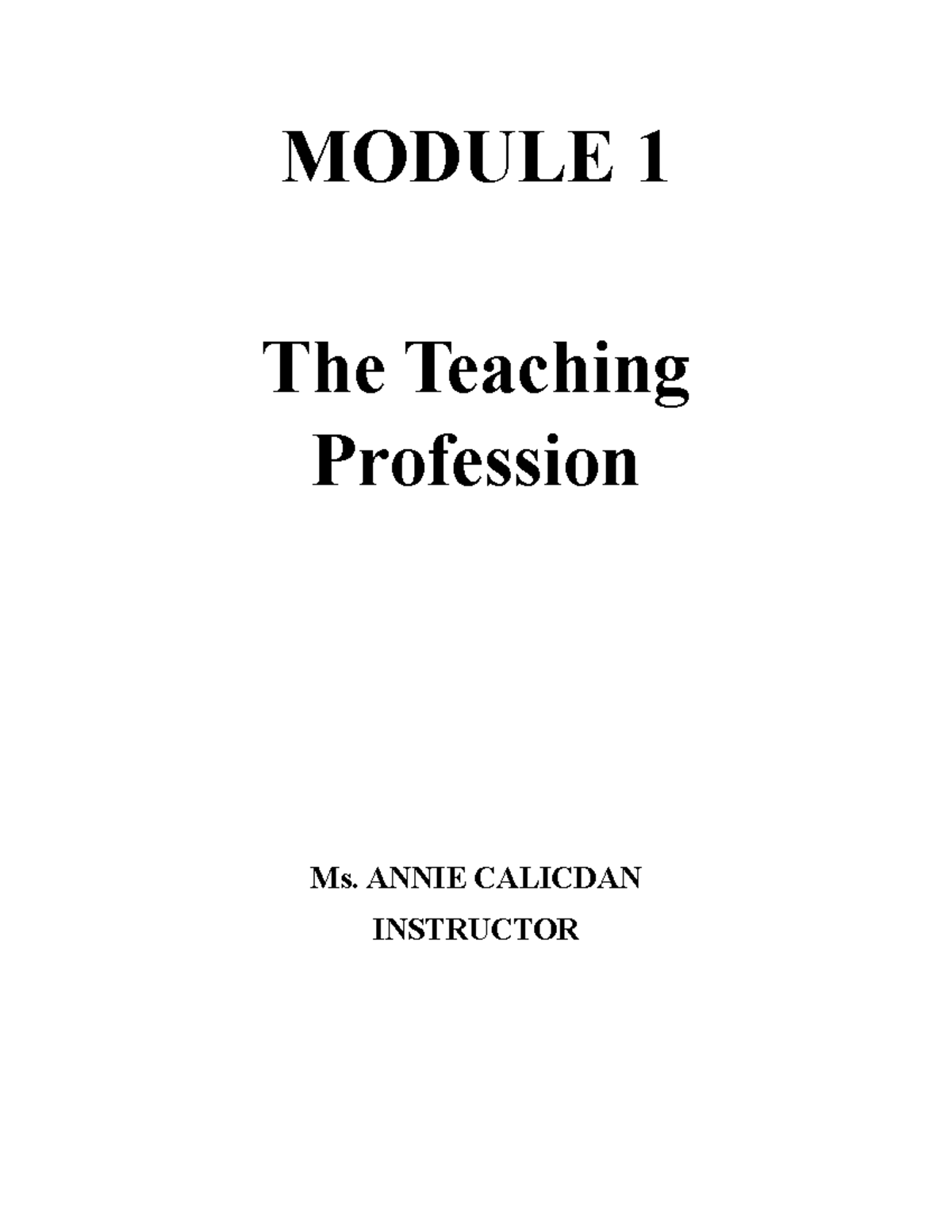 Module 1 - Lecture notes 1 - Facilitating Learner Centered-Teaching ...