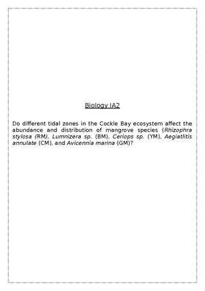 Biology IA3 20/20 - 2023 IA3: Research Investigation ‘CRISPR/CAS9 ...